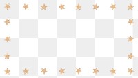 Gold star patterned frame design | Premium PNG - rawpixel