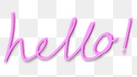 Pink hello doodle typography design | Premium PNG Sticker - rawpixel