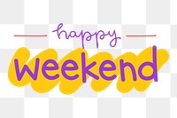 Purple happy weekend word design | Premium PNG Sticker - rawpixel