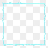 Blue square frame png glitch | Free PNG - rawpixel