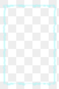 Blue rectangle frame png glitch | Premium PNG - rawpixel