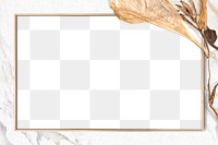 Earth tone floral frame png | Premium PNG - rawpixel