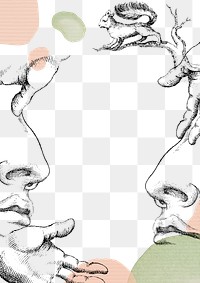 Vintage face frame png mixed | Free PNG - rawpixel