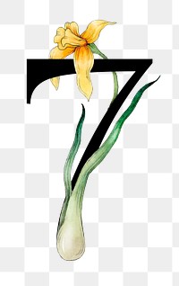 Png number 7 font vintage | Premium PNG Sticker - rawpixel