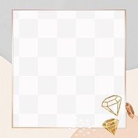 Png gold diamond frame abstract | Premium PNG - rawpixel