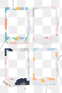 Png flower decorated instant camera | Premium PNG - rawpixel