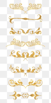 Vintage gold divider png element | Premium PNG - rawpixel