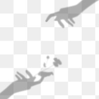 PNG flower hand shadow design | Premium PNG - rawpixel