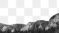 PNG grayscale mountain range border | Premium PNG - rawpixel