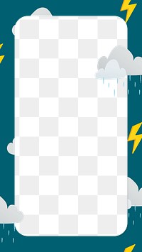 Cute frame png, rainy cloud | Premium PNG - rawpixel