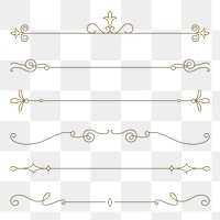 Png ornamental divider set in yellow | Premium PNG - rawpixel