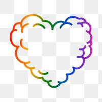 Rainbow heart PNG clipart, LGBT | Premium PNG - rawpixel