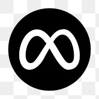 Meta icon social media, flat | Premium Icons Sticker - rawpixel