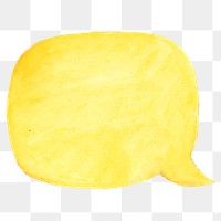Hand drawn yellow speech bubble | Premium PNG Sticker - rawpixel