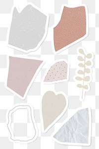 Abstract pastel badge sticker set | Premium PNG - rawpixel