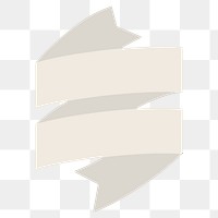 Beige ribbon banner template transparent | Premium PNG Sticker - rawpixel