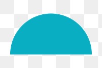 Blue semicircle geometric shape transparent | Premium PNG Sticker ...