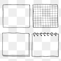Set blank paper notes transparent | Premium PNG - rawpixel