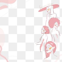 Pink feminine line art design | Premium PNG - rawpixel