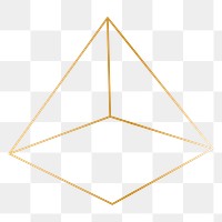 Minimal gold pyramid shape transparent | Premium PNG Sticker - rawpixel
