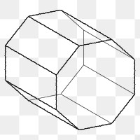 3D hexagonal prism design element | Premium PNG Sticker - rawpixel