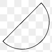 Distorted black semi circle design | Premium PNG Sticker - rawpixel