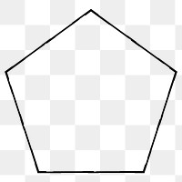 Black pentagon outline design element | Premium PNG Sticker - rawpixel