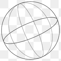3D sphere outline design element | Premium PNG Sticker - rawpixel