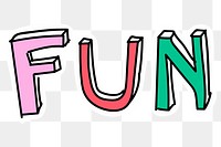 Doodle Fun word sticker white | Premium PNG Sticker - rawpixel