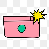 Pink analog camera sticker white | Premium PNG Sticker - rawpixel