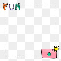 Colorful fun square frame design | Premium PNG - rawpixel
