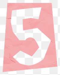Number 5 font png paper | Free PNG Sticker - rawpixel