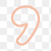 Symbol comma png doodle font | Premium PNG Sticker - rawpixel