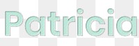 Patricia png typography pastel script | Premium PNG Sticker - rawpixel
