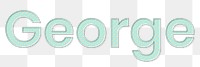 Png George word art typography | Premium PNG Sticker - rawpixel