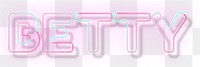Betty neon name png font | Free PNG Sticker - rawpixel