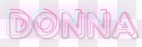 Donna neon name font png | Free PNG Sticker - rawpixel