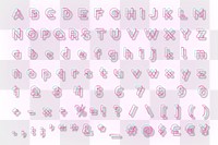 Alphabets, punctuations, symbols png pink | Premium PNG - rawpixel