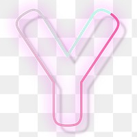 Pink neon glow letter Y | Premium PNG Sticker - rawpixel