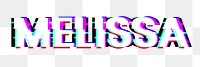 Melissa name png glitch effect | Premium PNG Sticker - rawpixel
