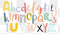 Alphabet png doodle typography font | Premium PNG - rawpixel