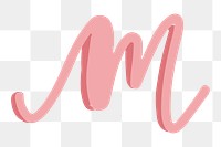 M letter png doodle font | Premium PNG Sticker - rawpixel