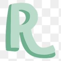 R letter png hand drawn | Premium PNG Sticker - rawpixel