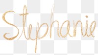Stephanie png sparkling gold font | Premium PNG - rawpixel