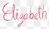 Elizabeth png script calligraphy font | Premium PNG - rawpixel