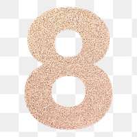 Glitter number 8 typography transparent | Premium PNG Sticker - rawpixel
