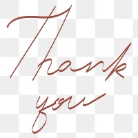 Thank you handwriting transparent png | Premium PNG Sticker - rawpixel