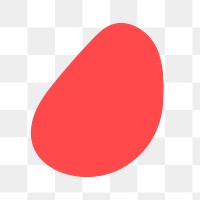 Red png sticker oval abstract | Premium PNG Sticker - rawpixel