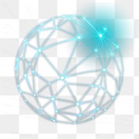 Neon global network connection png | Premium PNG Sticker - rawpixel