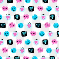 PNG funky icon pattern transparent | Premium PNG - rawpixel